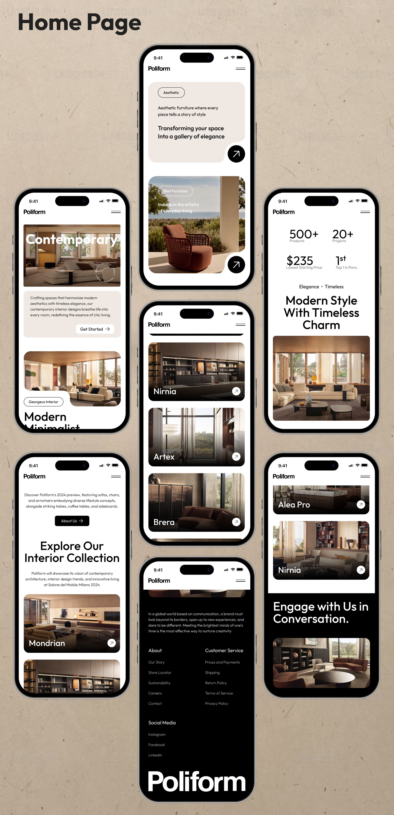 Poliform - Interior Design Modern Minimalist Website - Mobile by LAIN ...