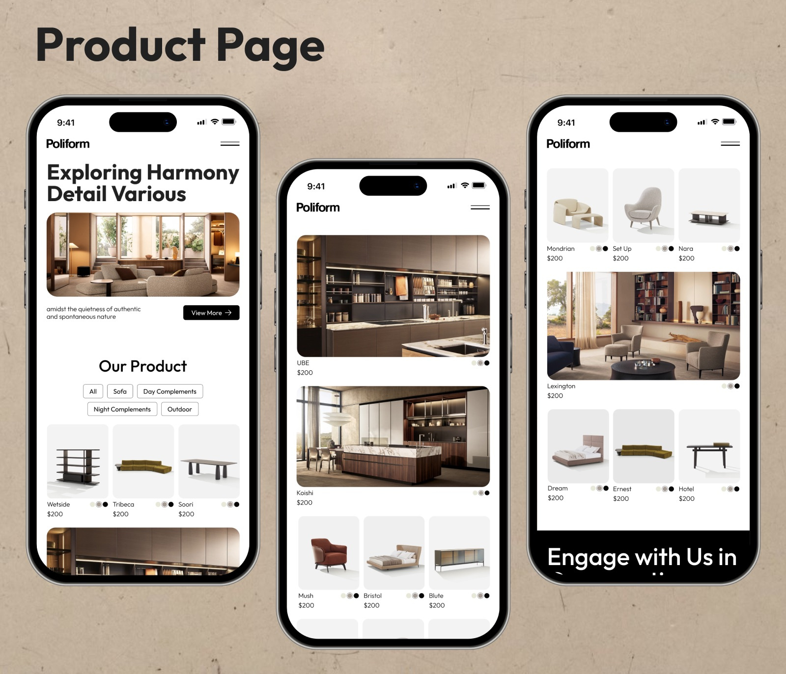 Poliform - Interior Design Modern Minimalist Website - Mobile by LAIN ...