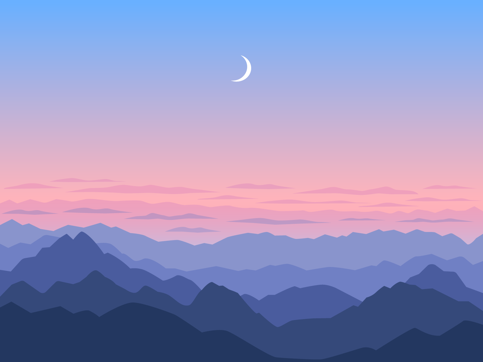 Beauty of the mountains and sky by Elena Barskaya on Dribbble