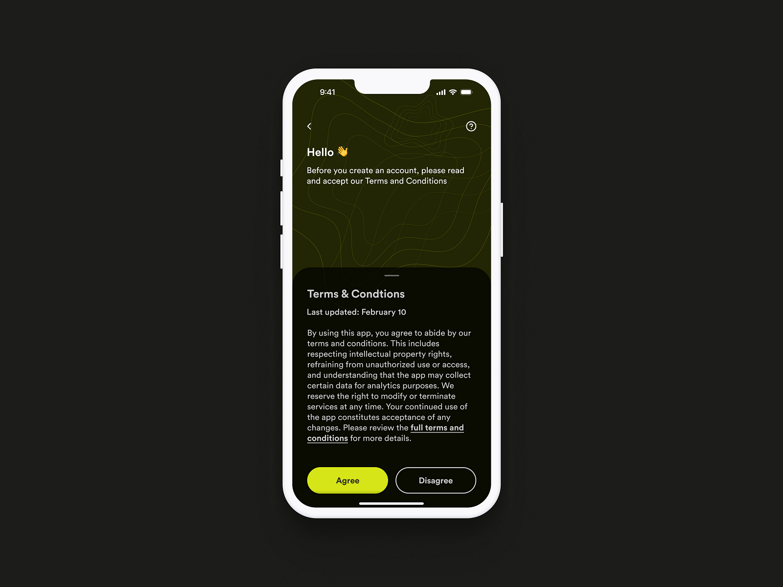 T&C screen design by Wathsara UX on Dribbble