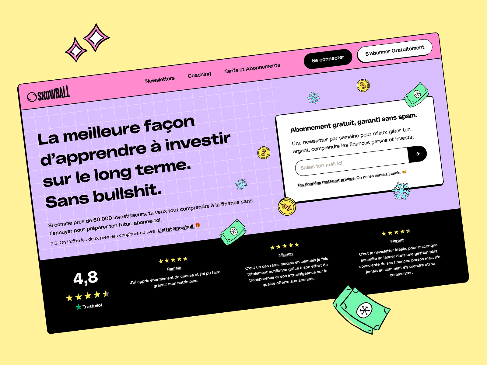 Snowball Media Homepage by Lea Mendes Da Silva on Dribbble
