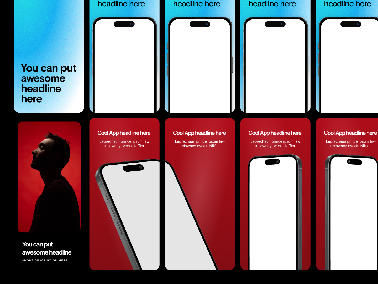 Appstore and Google Play Screenshot Templates by DjectStudio on Dribbble