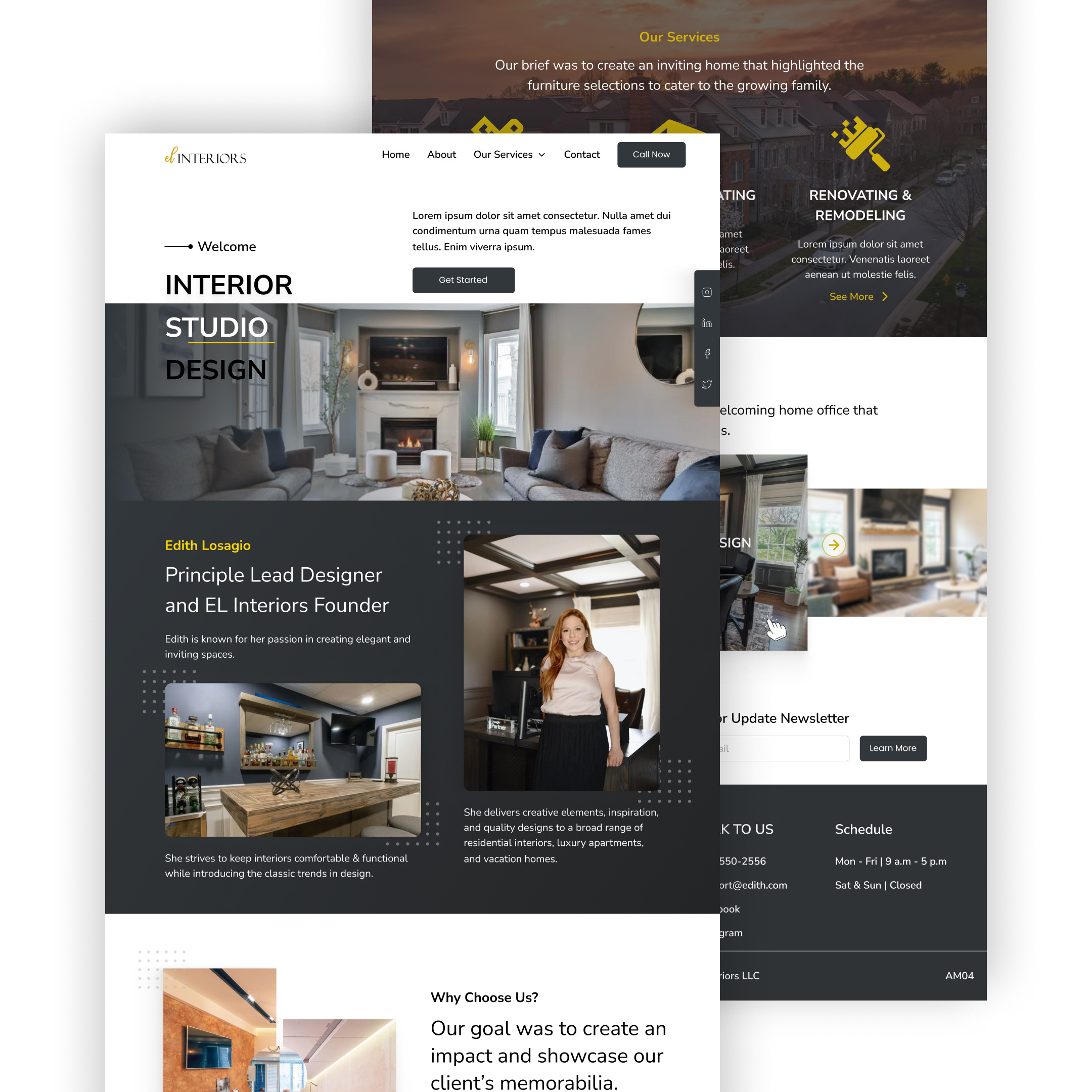 UI Design Landing Page Interiors Company by Abdul Mukti on Dribbble