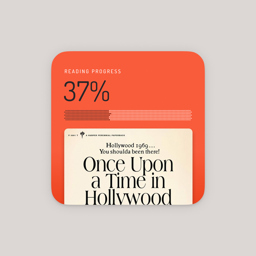 Reading progress widget by Arkadiusz Radek on Dribbble
