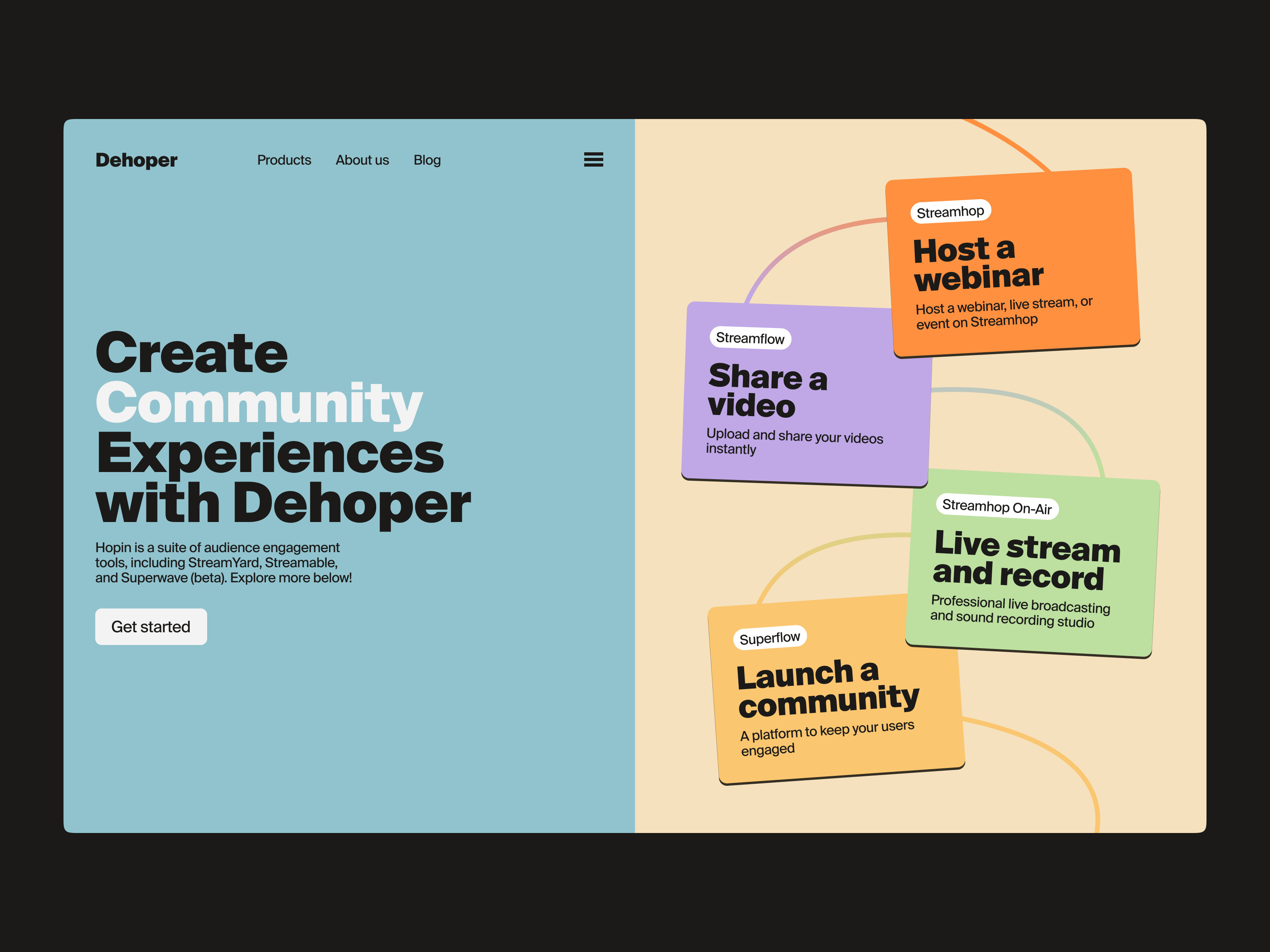 Dehoper - Audience Engagement Toolkit. by Misha Savin on Dribbble