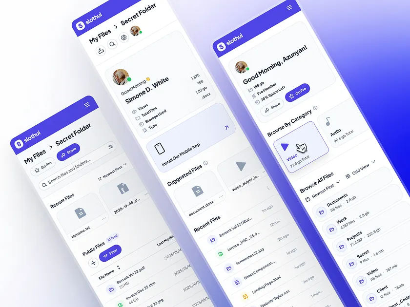 File Manager UI designs, themes, templates and downloadable graphic ...