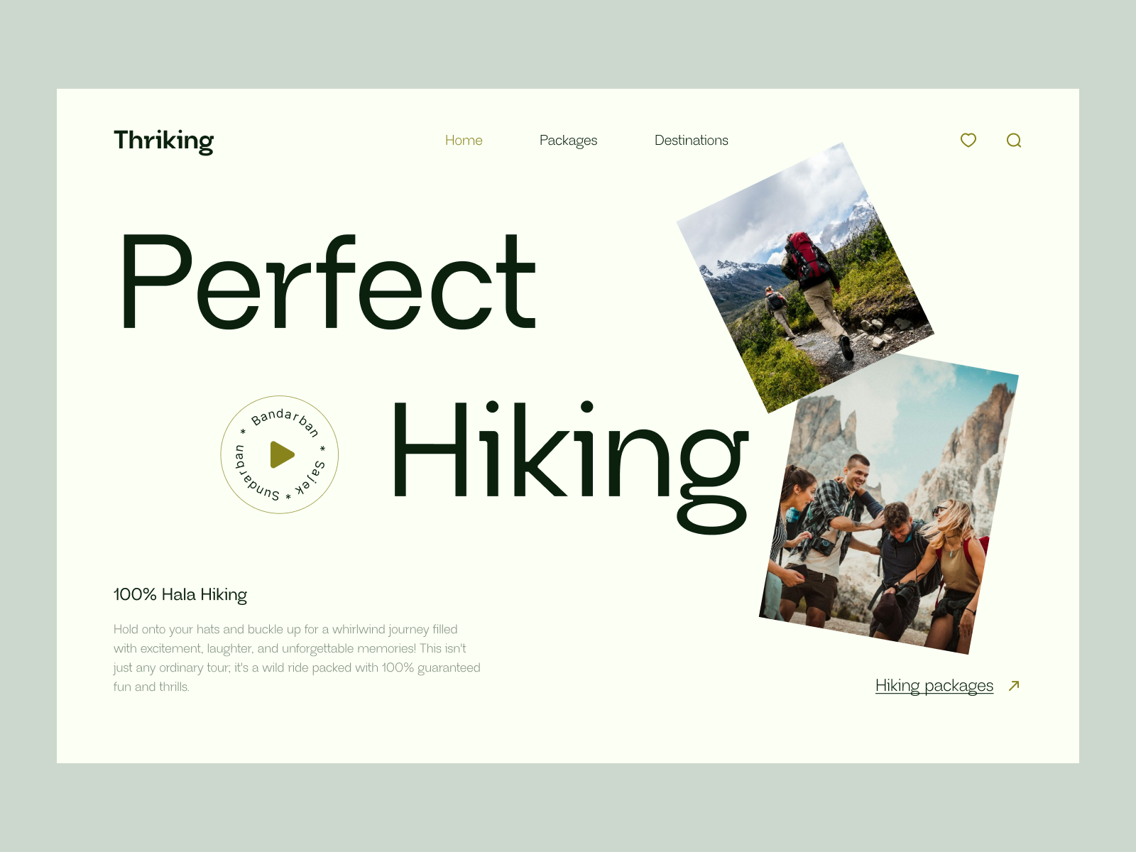 Hiking Agency Landing Page UI design by Ashiouzzaman Real on Dribbble