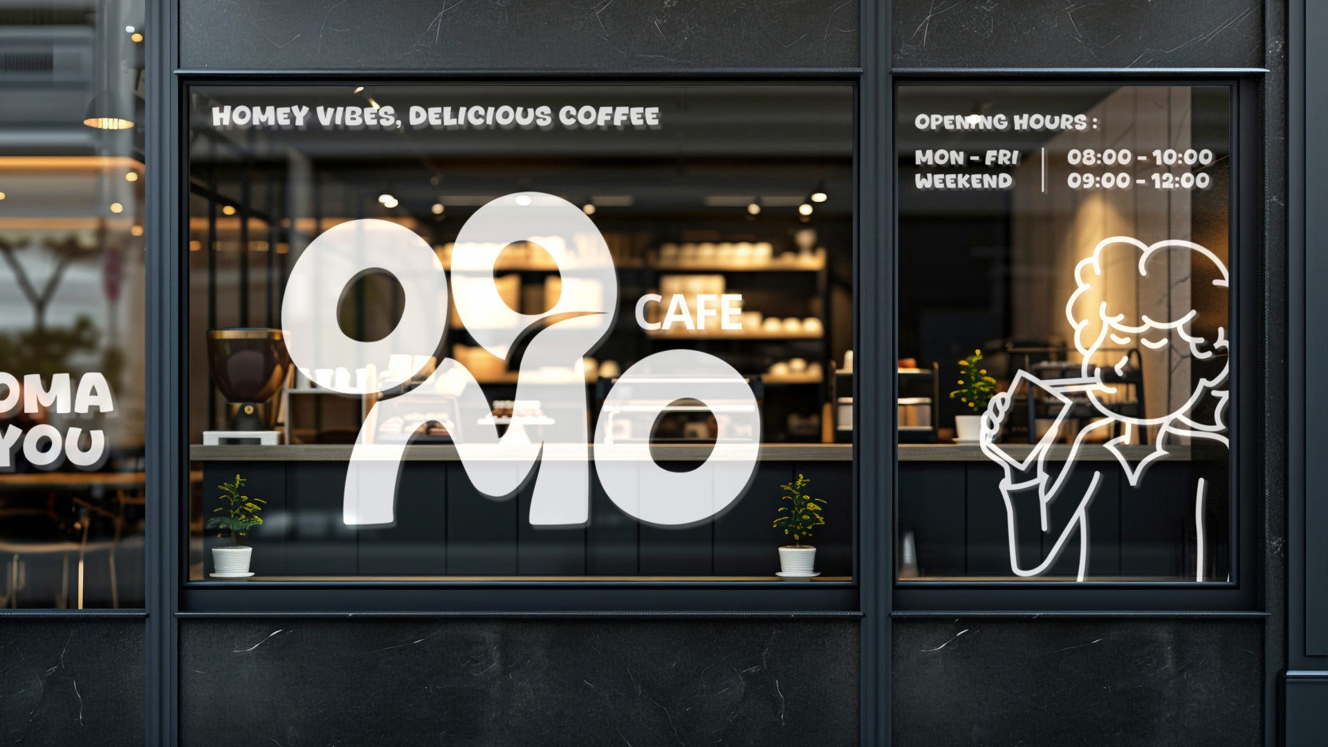 OOMO Cafe Branding Design by Febrian Aldo on Dribbble