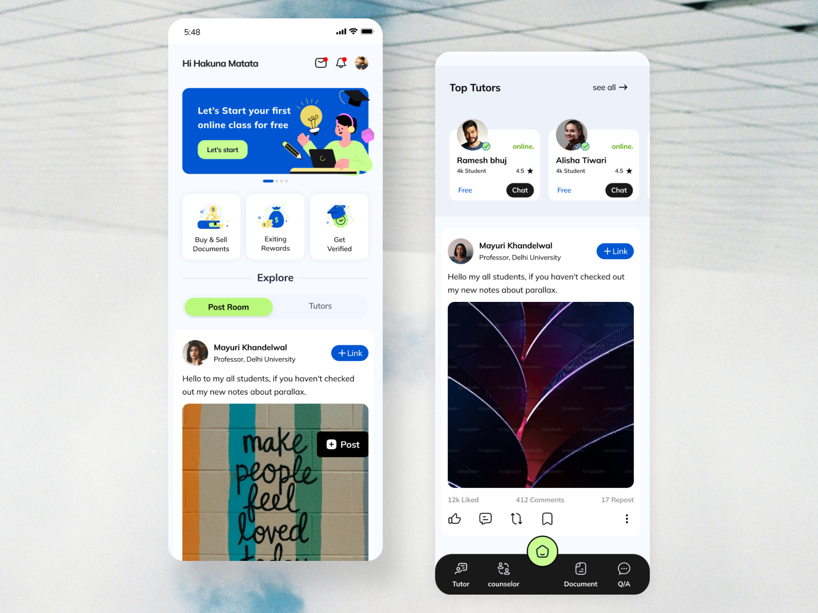 Online Classes App Mock Up 1 by Prakhar Neel Sharma on Dribbble