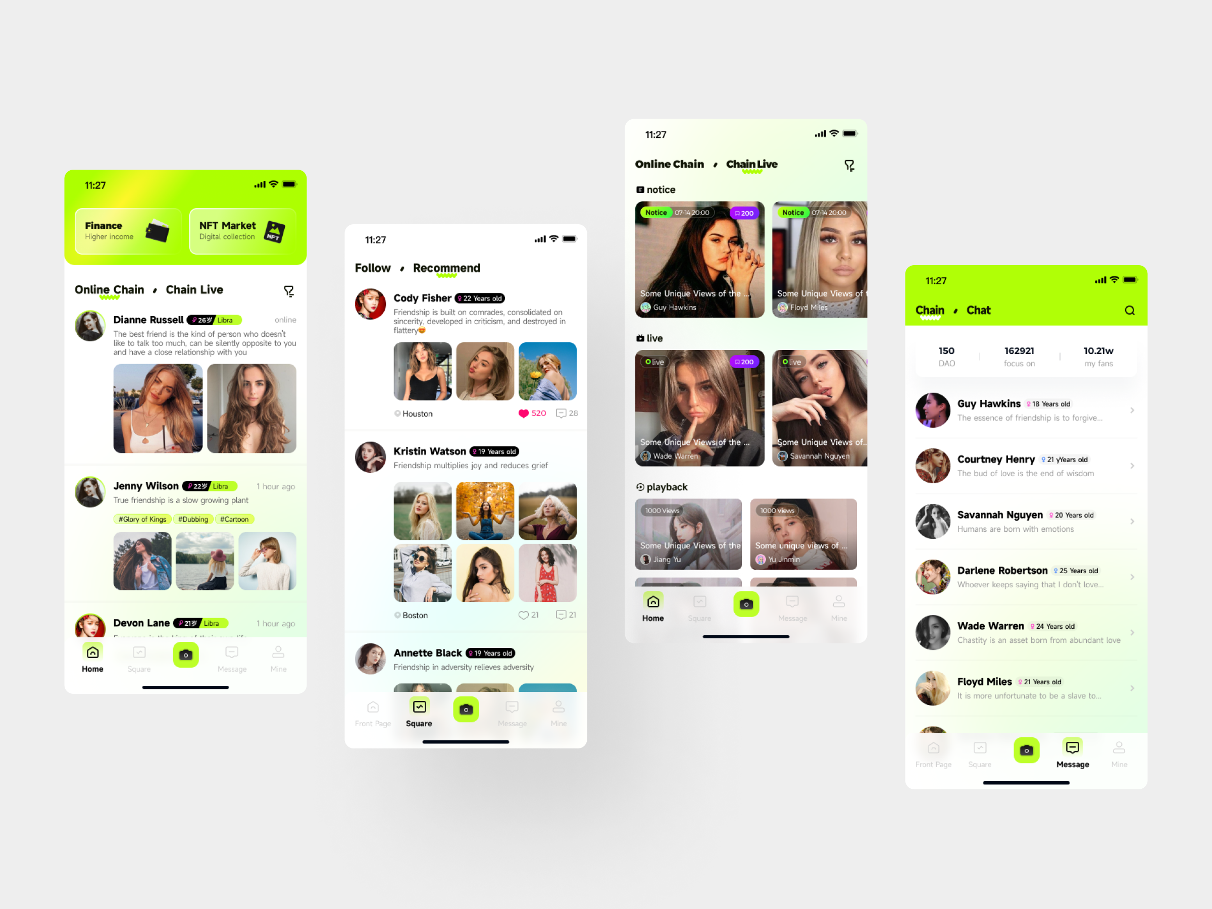 Social UI Works by Ian on Dribbble