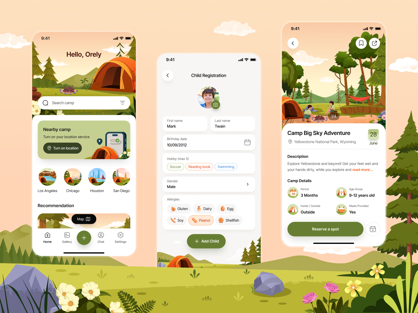 Camp Buddy - Child Monitoring Mobile App UI/UX and Branding 📲 by Orely ...
