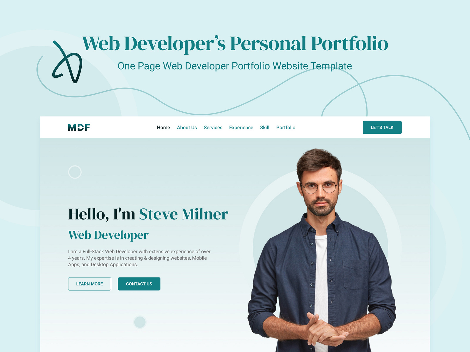 Mydevfolio V2 – One Page Web Developer Professional Portfolio by Mahmudul Hasan Shaon on Dribbble