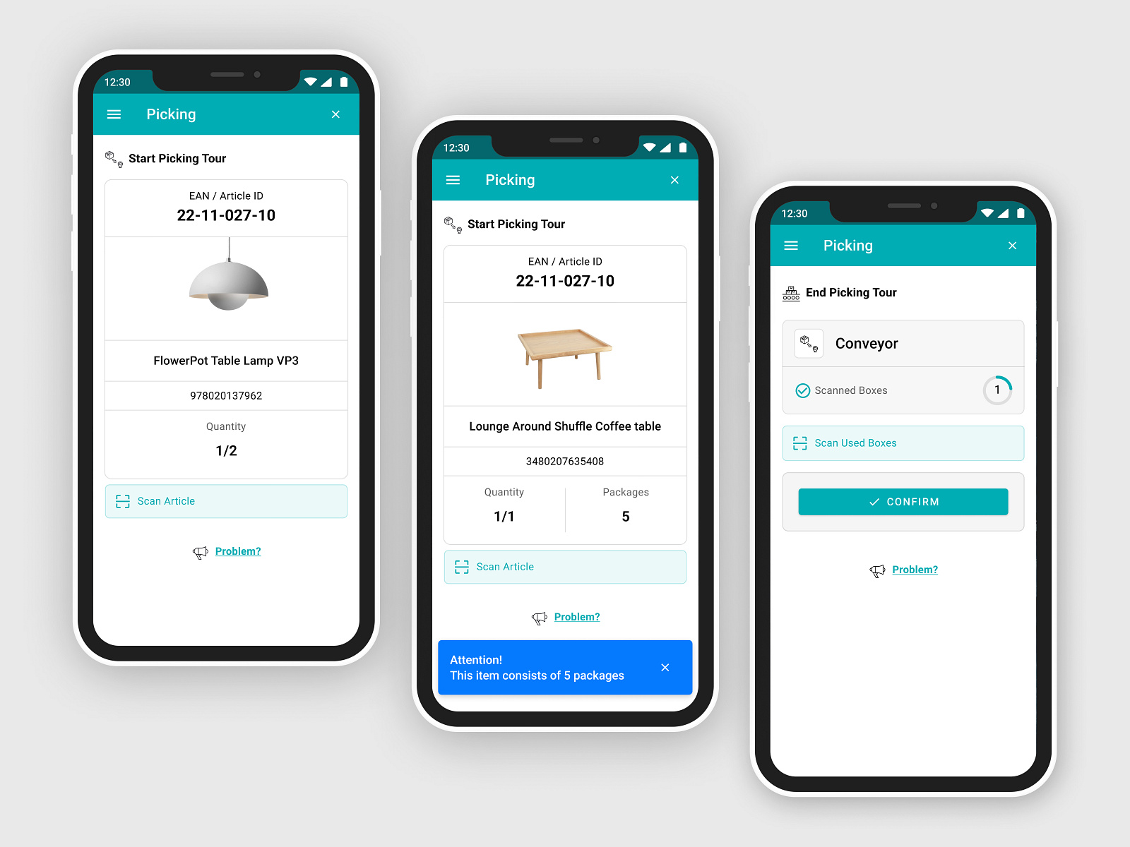 Warehouse mobile application by Viktoriia on Dribbble