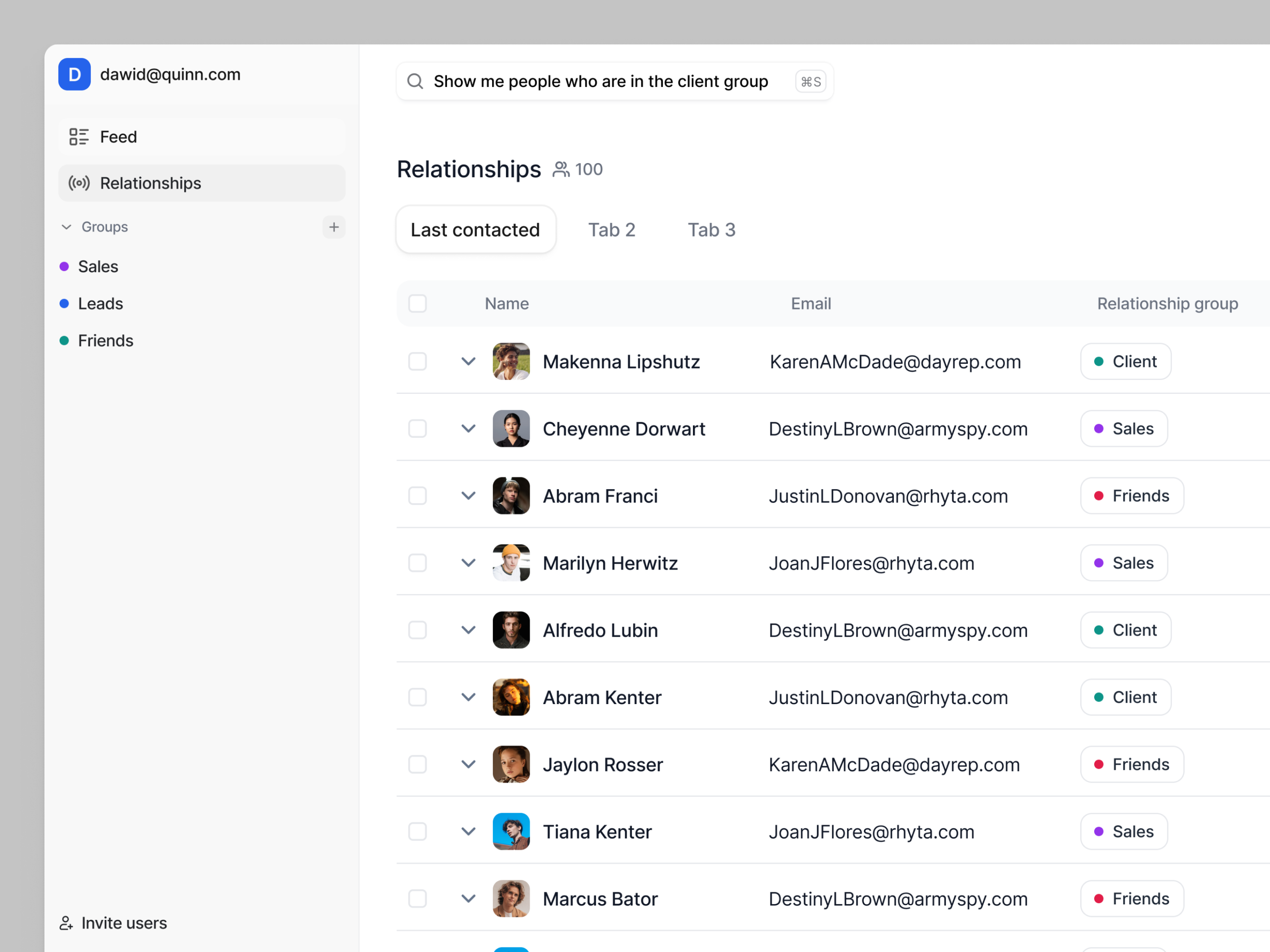 Relationship Table Contacts designs, themes, templates and downloadable ...