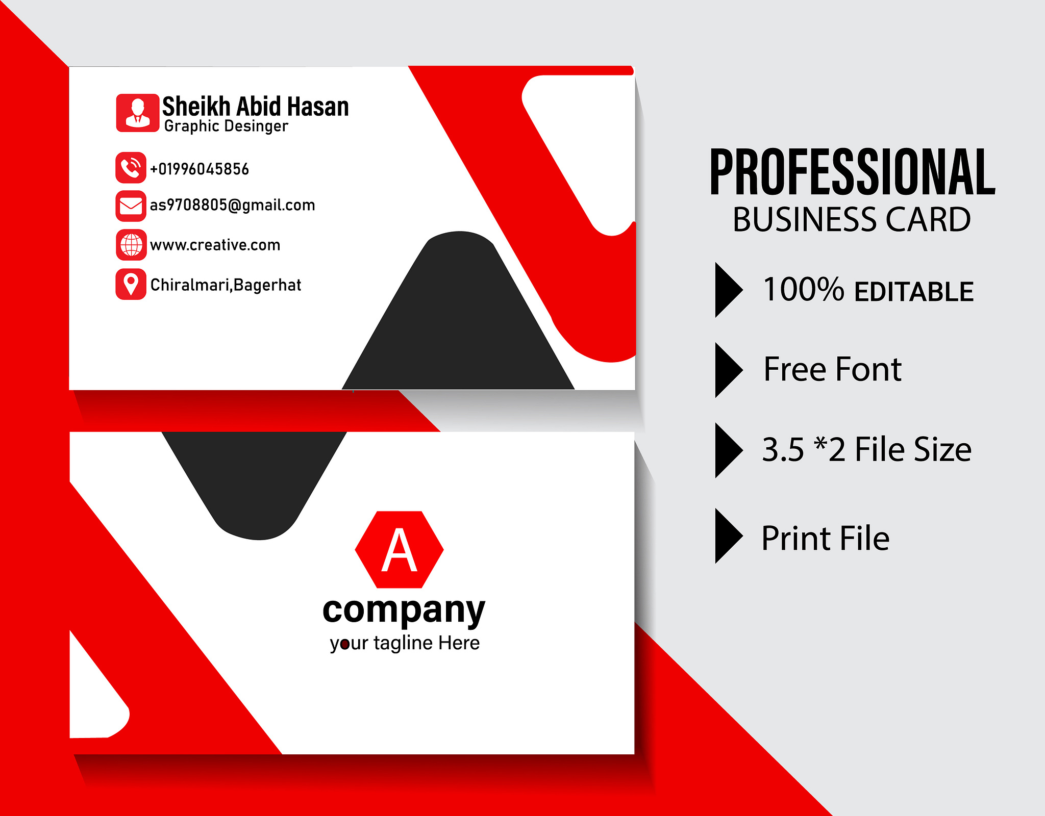 Business card Design Project by Sheikh Abid Hasan on Dribbble