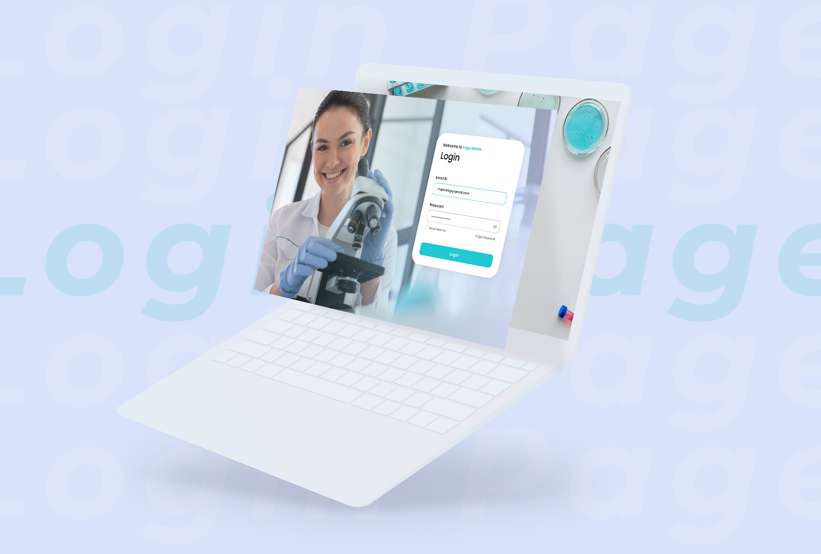 Medical-lab-dashboard-login by Vino Savian on Dribbble