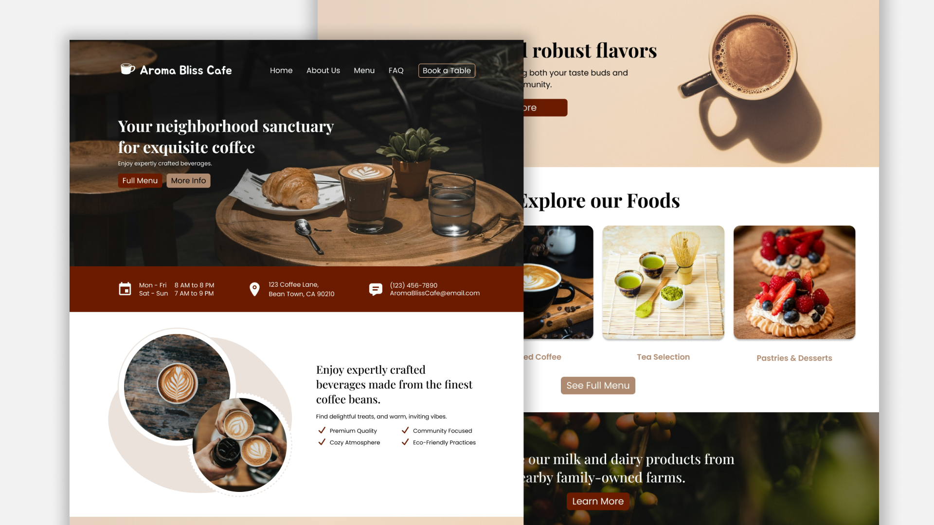 Cafe Website Template designs, themes, templates and downloadable ...