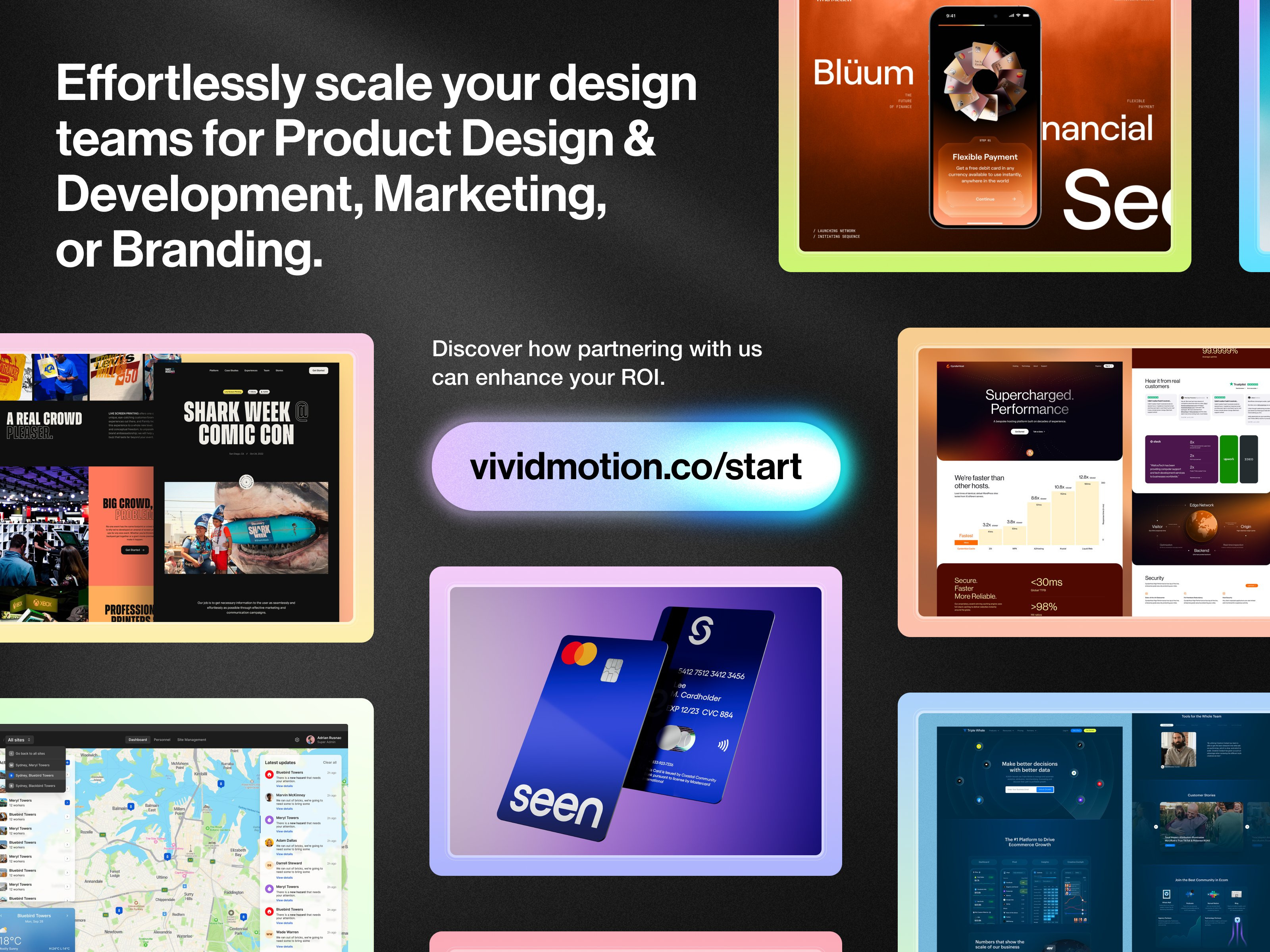 Abstract Hero UI Animation by Adrian Rusnac for Vivid Motion® on Dribbble