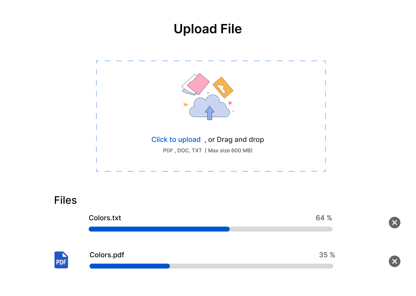 UI Challenge 31 File Upload by Marwa Nabil on Dribbble
