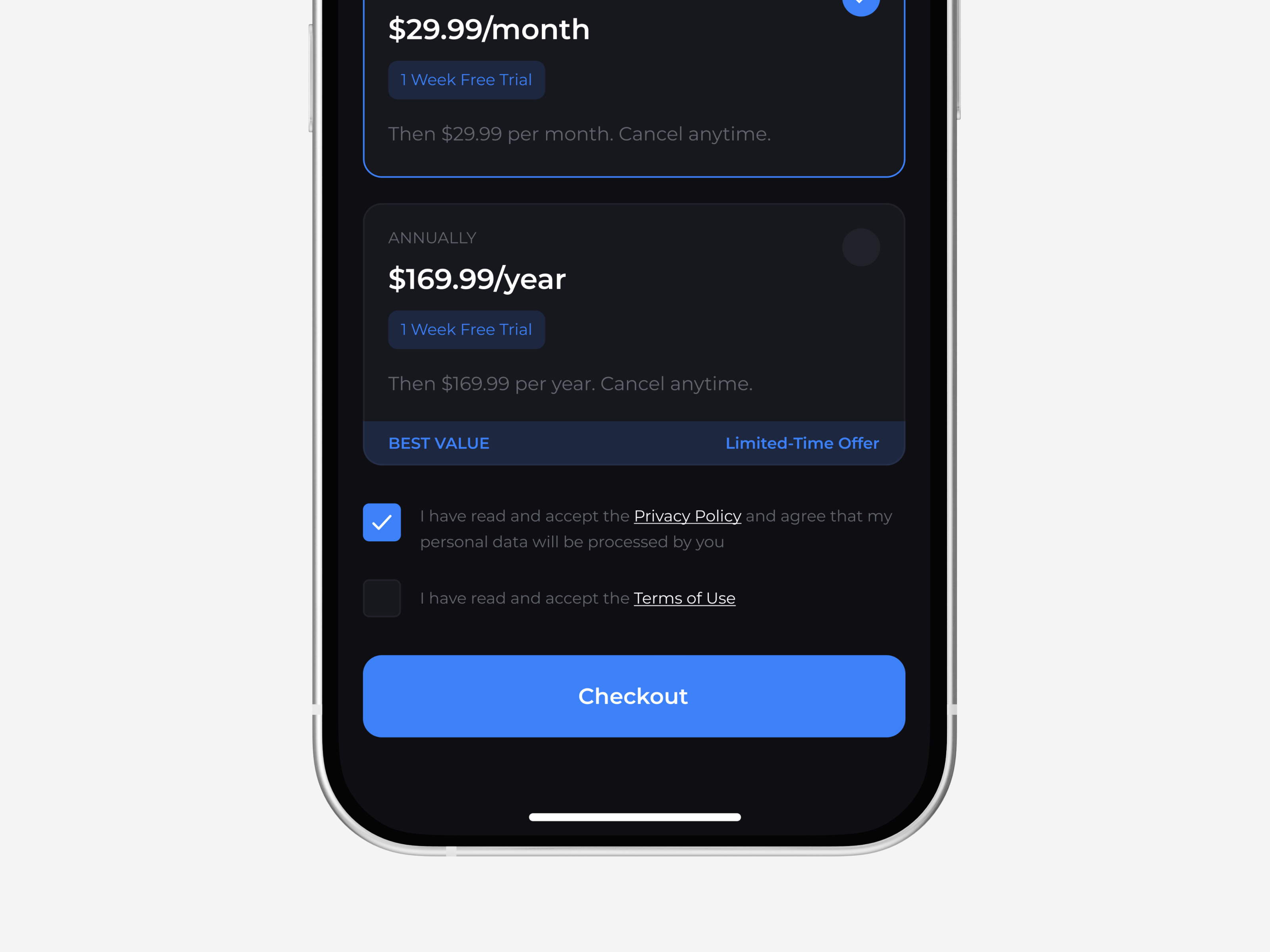 GOAT: Select premium plan by Serhii Tereshchenko on Dribbble