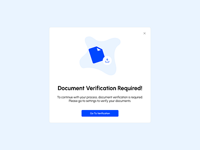 Call to Action Modal - Document Verification 📂 by Selcan Güler on Dribbble