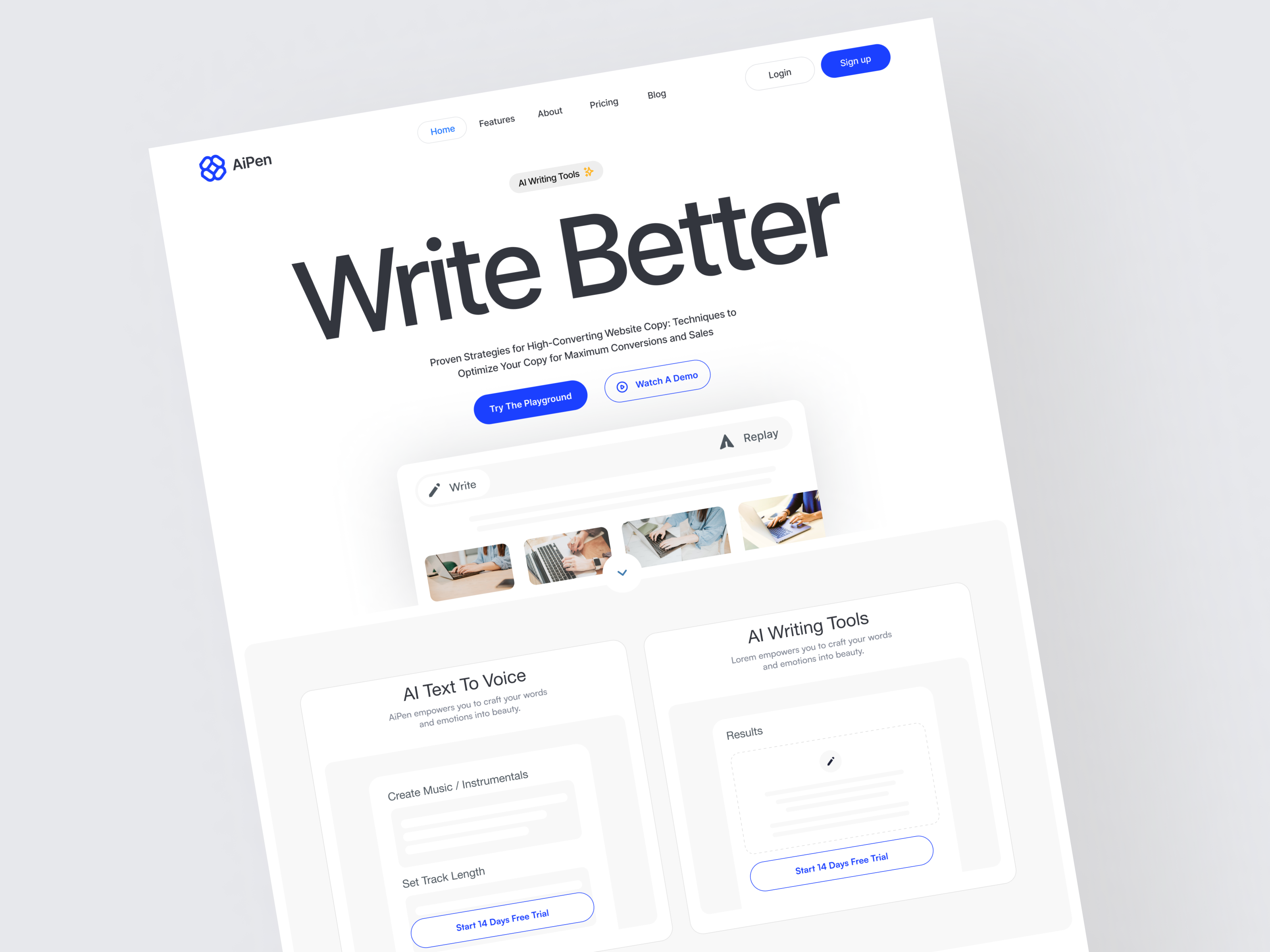 AiPen - AI Writing Tools by Sans Design for Sans Brothers on Dribbble