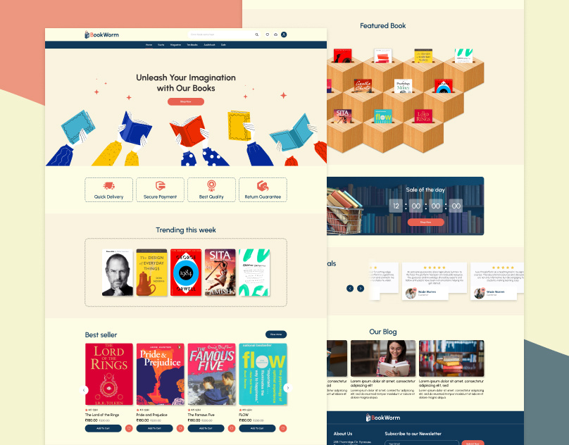 Book Store Website designs, themes, templates and downloadable graphic ...