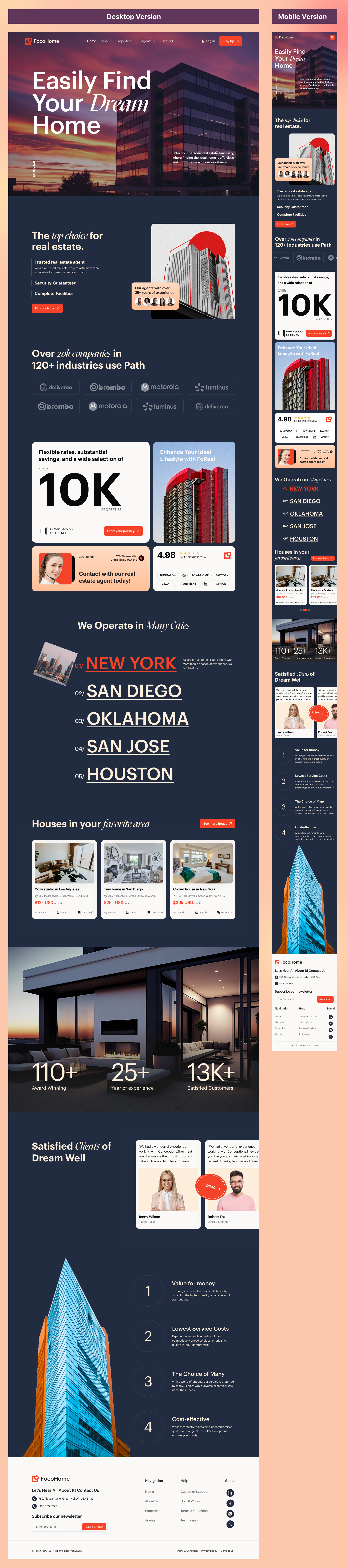 Real Estate Website UI UX Design by FocoTik UI UX for FocoTik UI/UX ...