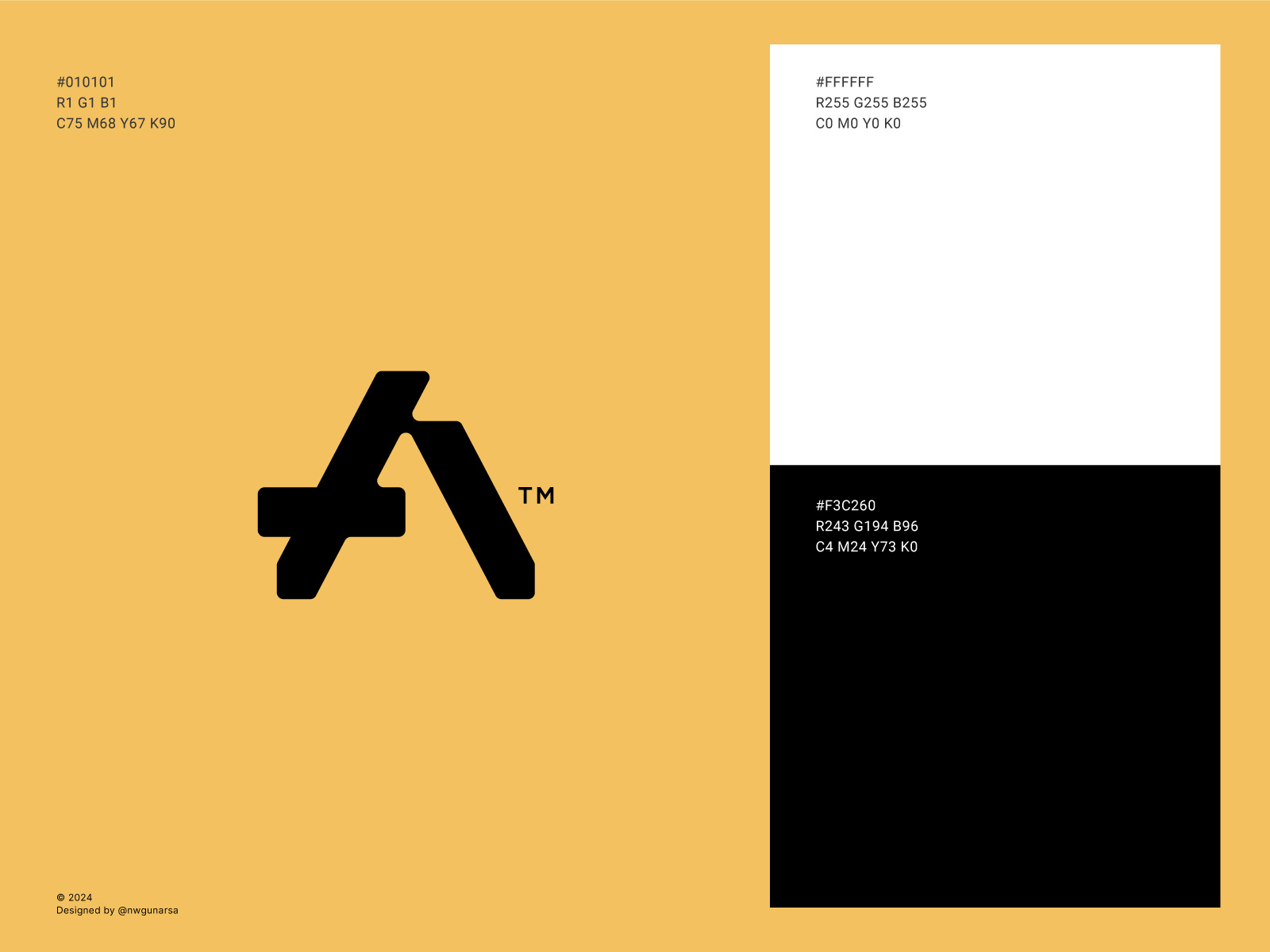 Modern and simple monogram initial "A" Logo by N.W. Gunarsa on Dribbble