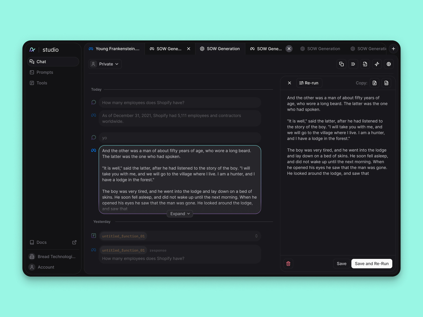 AI Prompt Configuration UI by Robert Grazioli for Bread on Dribbble