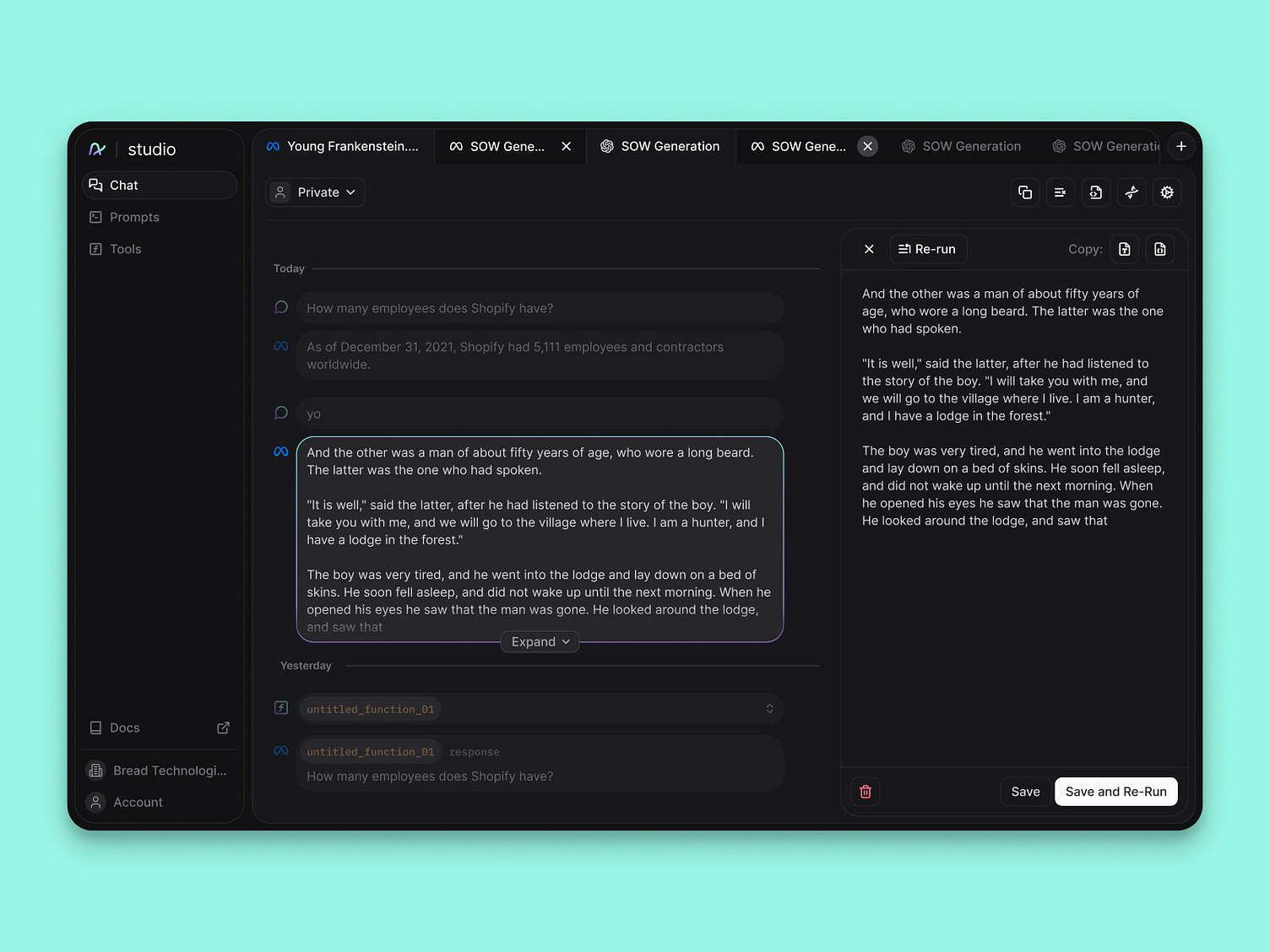 AI Prompt Configuration UI by Robert Grazioli for Bread on Dribbble