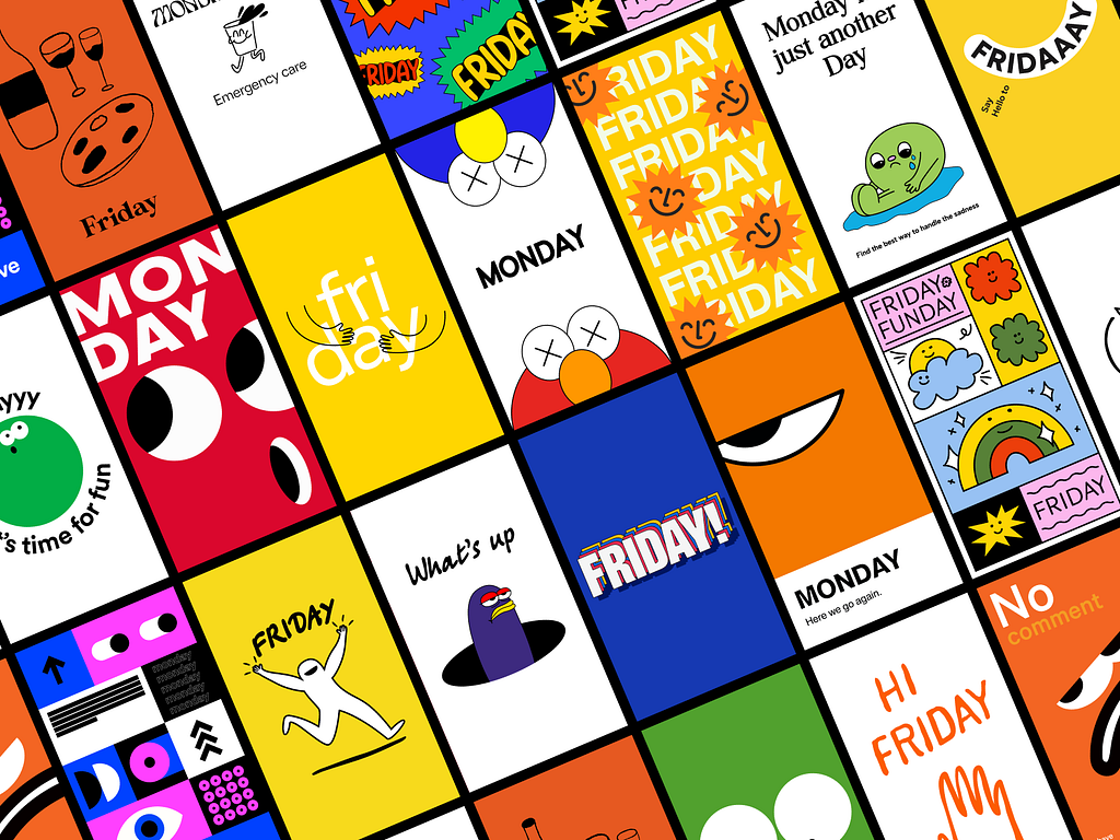 Monday and Friday by Alexander Ivanovsky on Dribbble