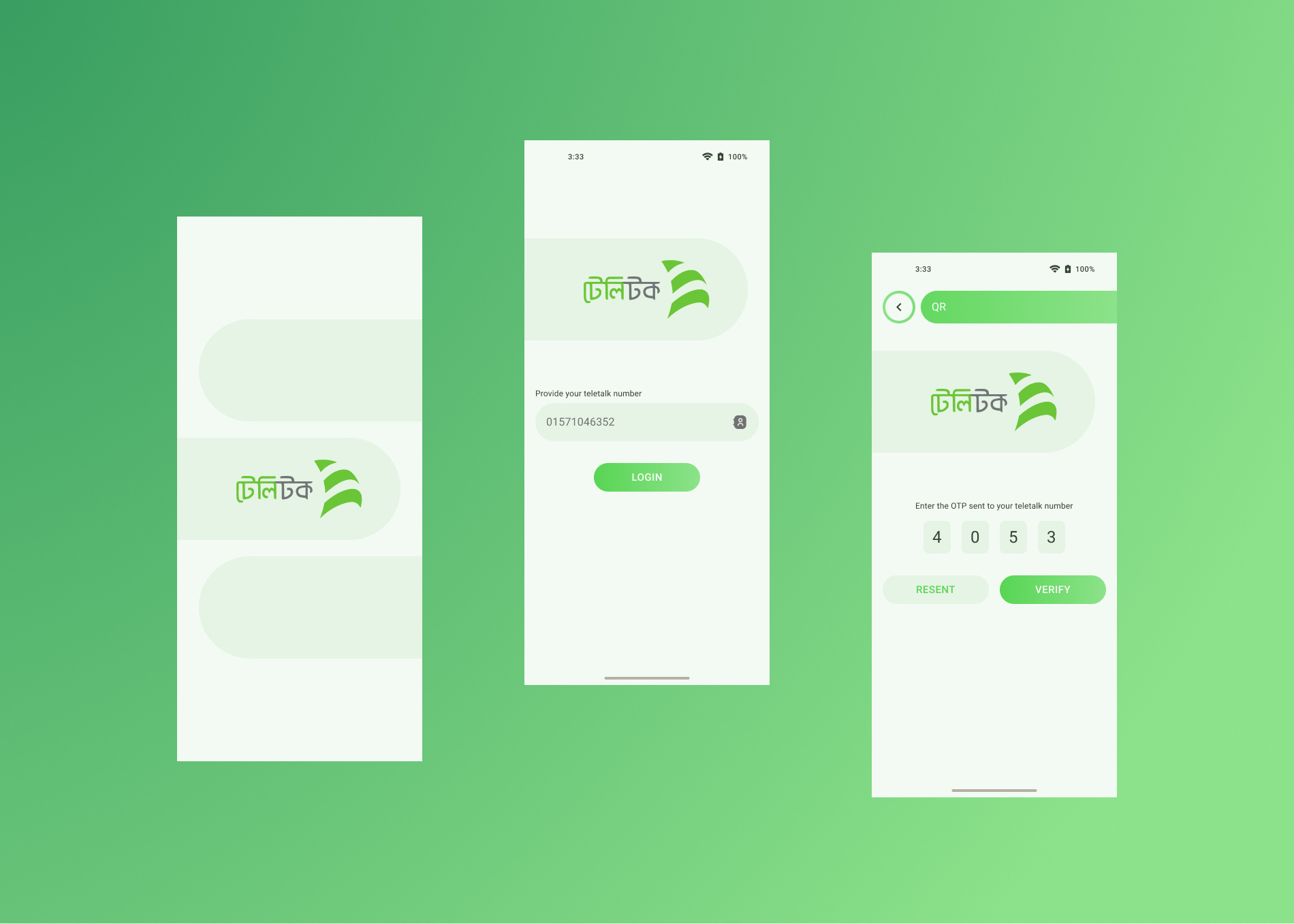 My Teletalk mobile app redesign | telecom mobile app UI design by Md ...
