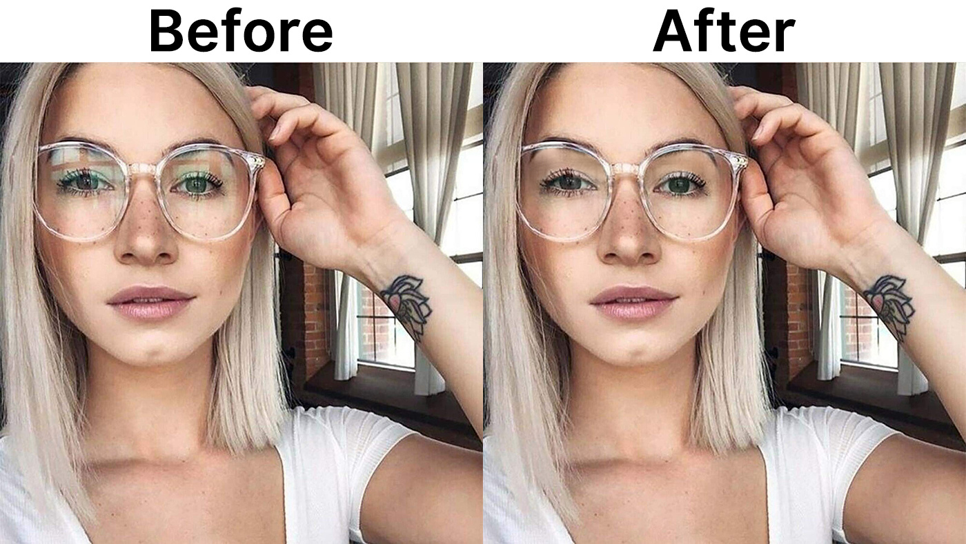 Eyeglasses Reflection Removal | Photo Editing by Shahadat GFX on Dribbble