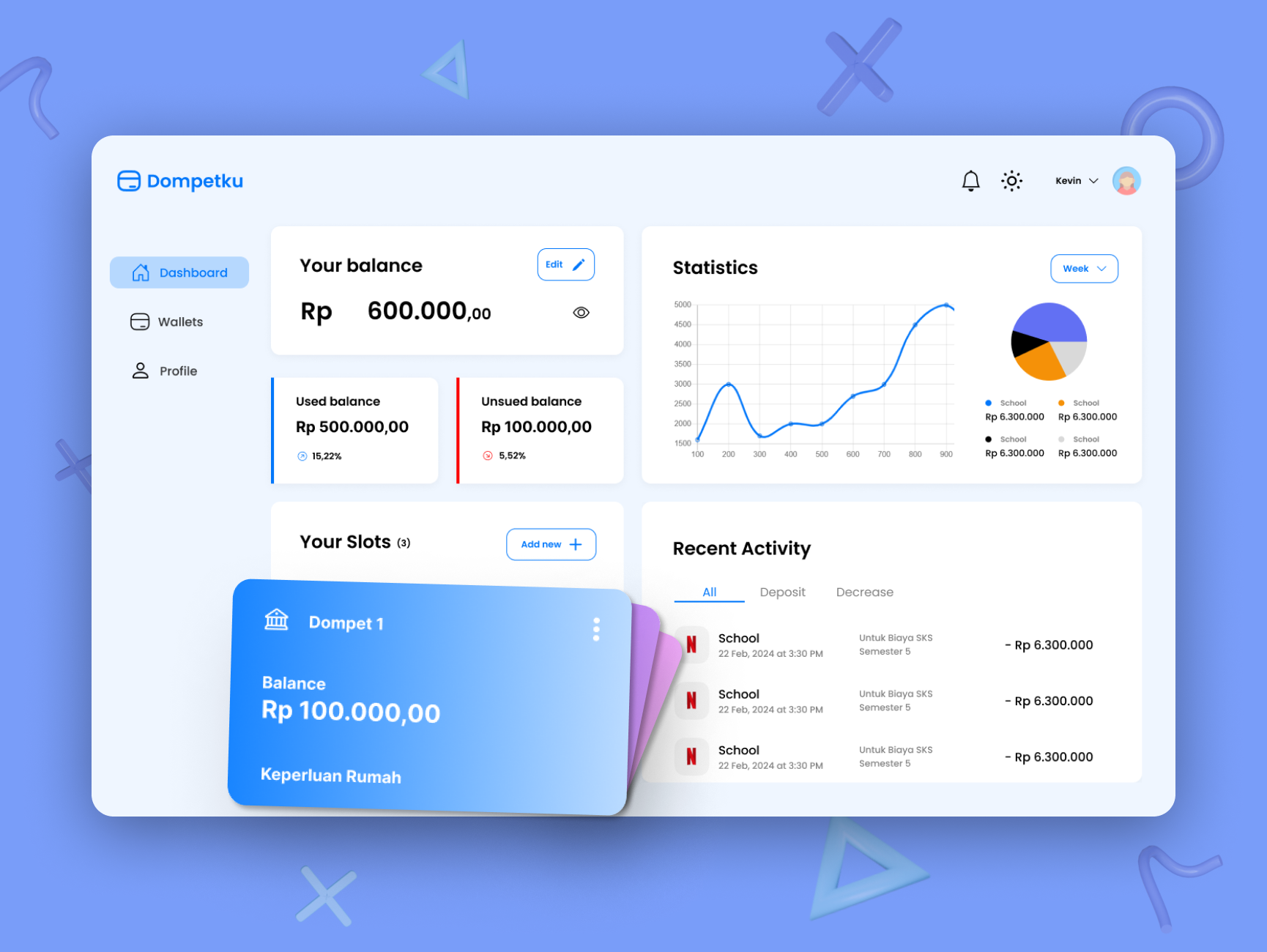 Finance Dashboard Design - Digital Banking by Vincent Tjong on Dribbble