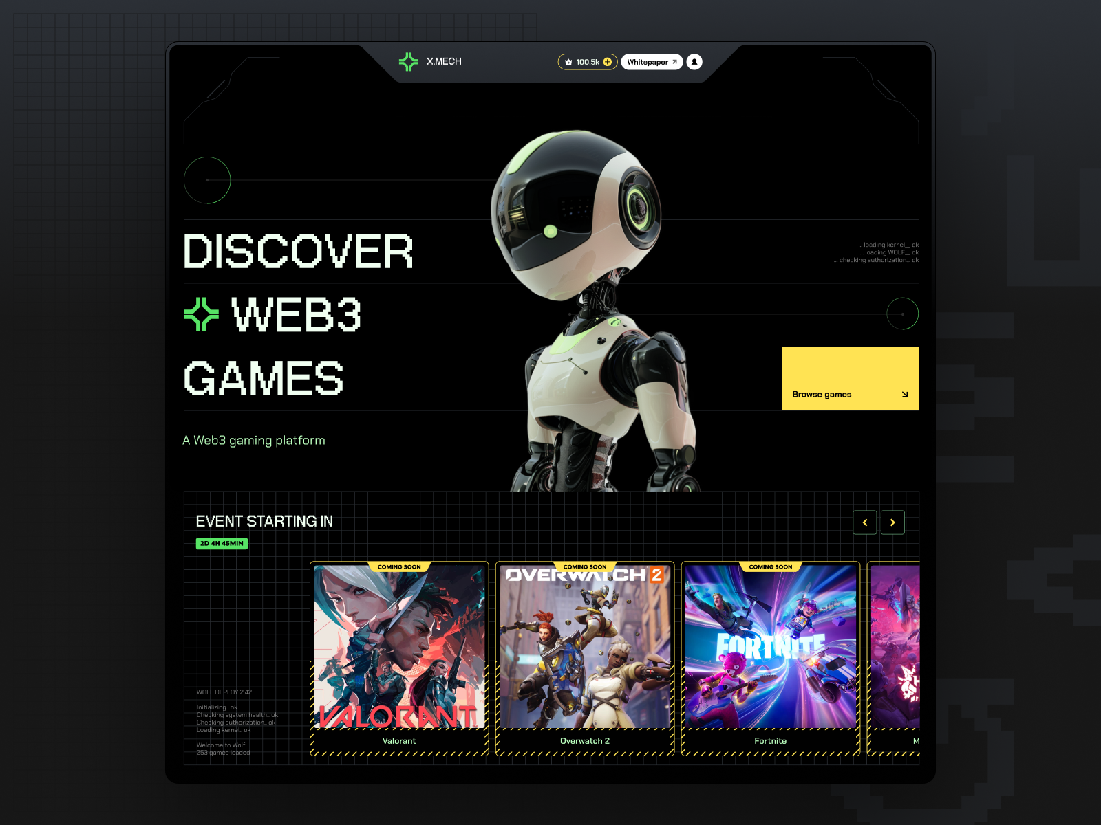 Web3 Gaming Platform Design by Koncepted on Dribbble