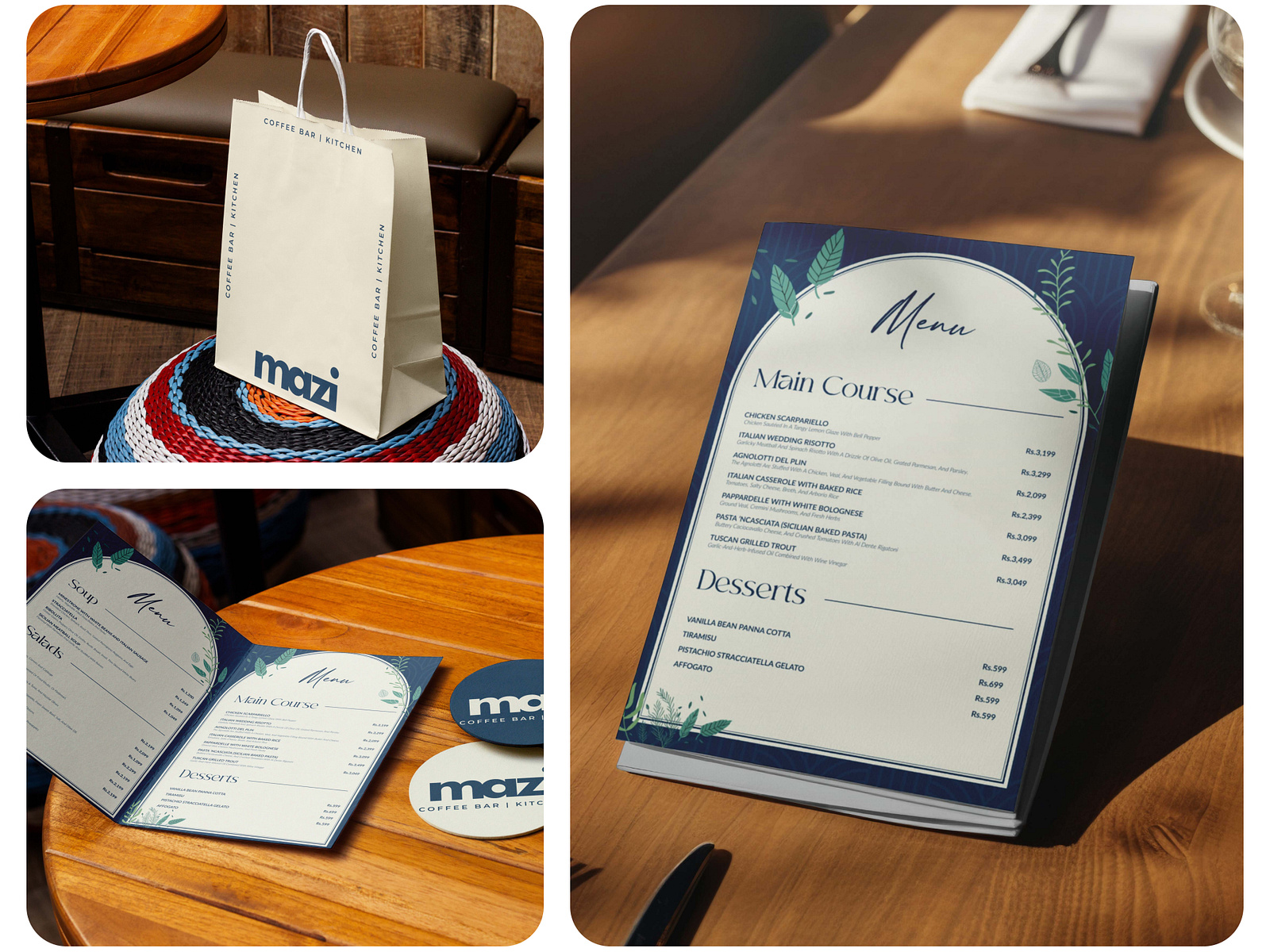Mazi Menu Design | Restaurant Branding | Graphic Design by Palletio ...