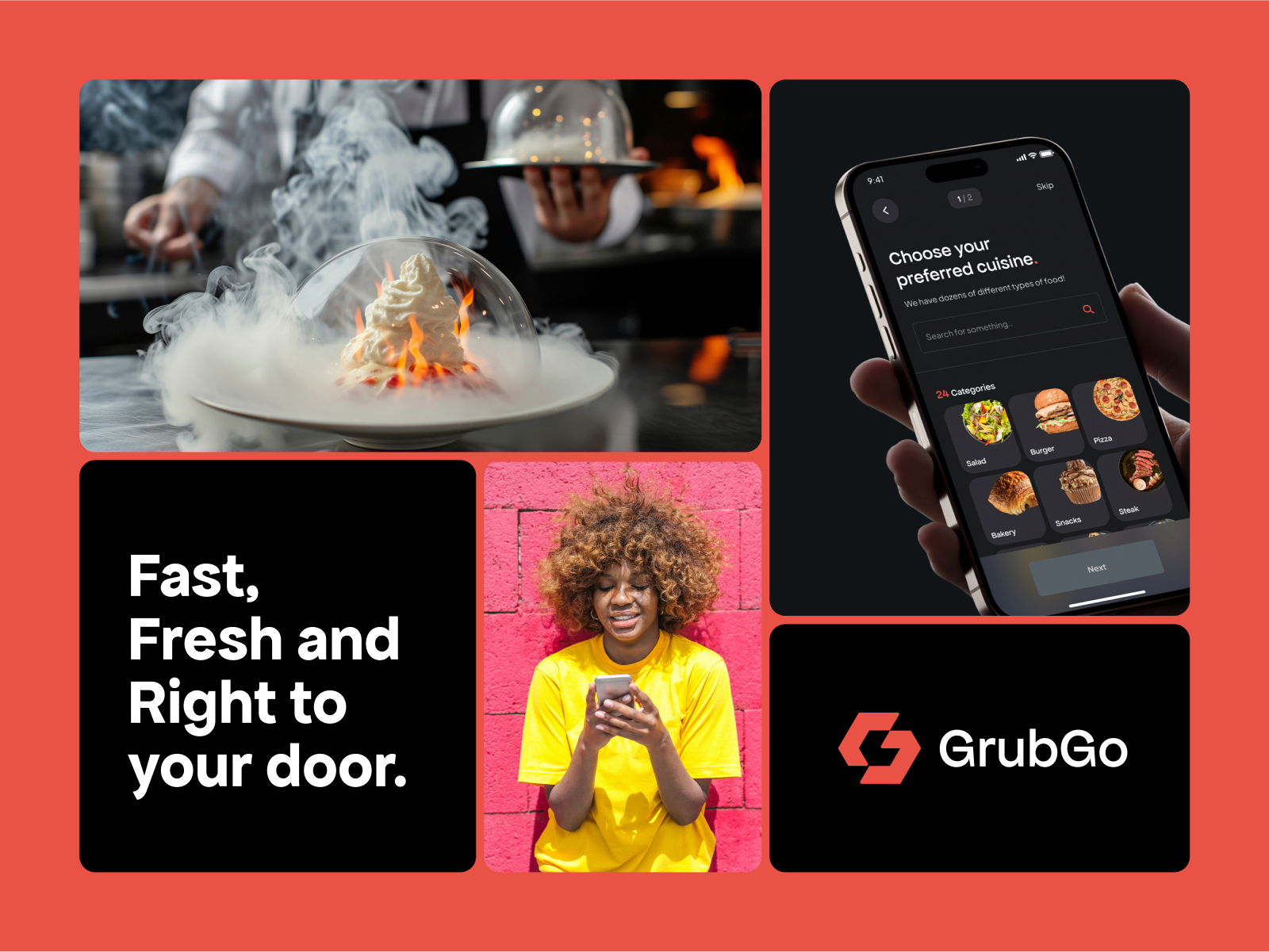 Grub Go - A Food Delivery App Branding Design by Vikrant Jain for ...