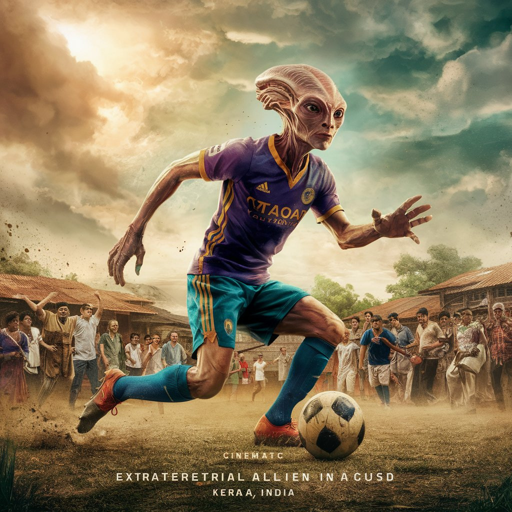 Alien playing football in kerala | by abduzgraphy on Dribbble