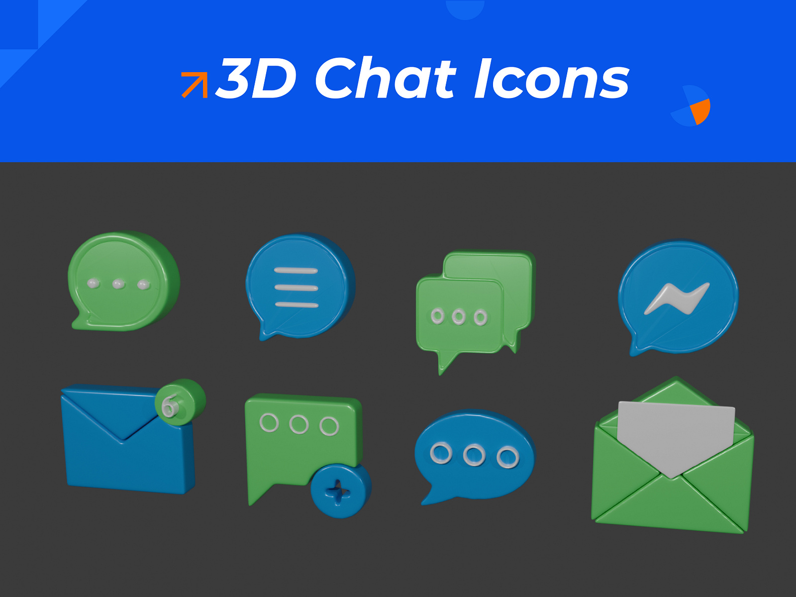 3D Chat Icons by Blinix Solutions on Dribbble