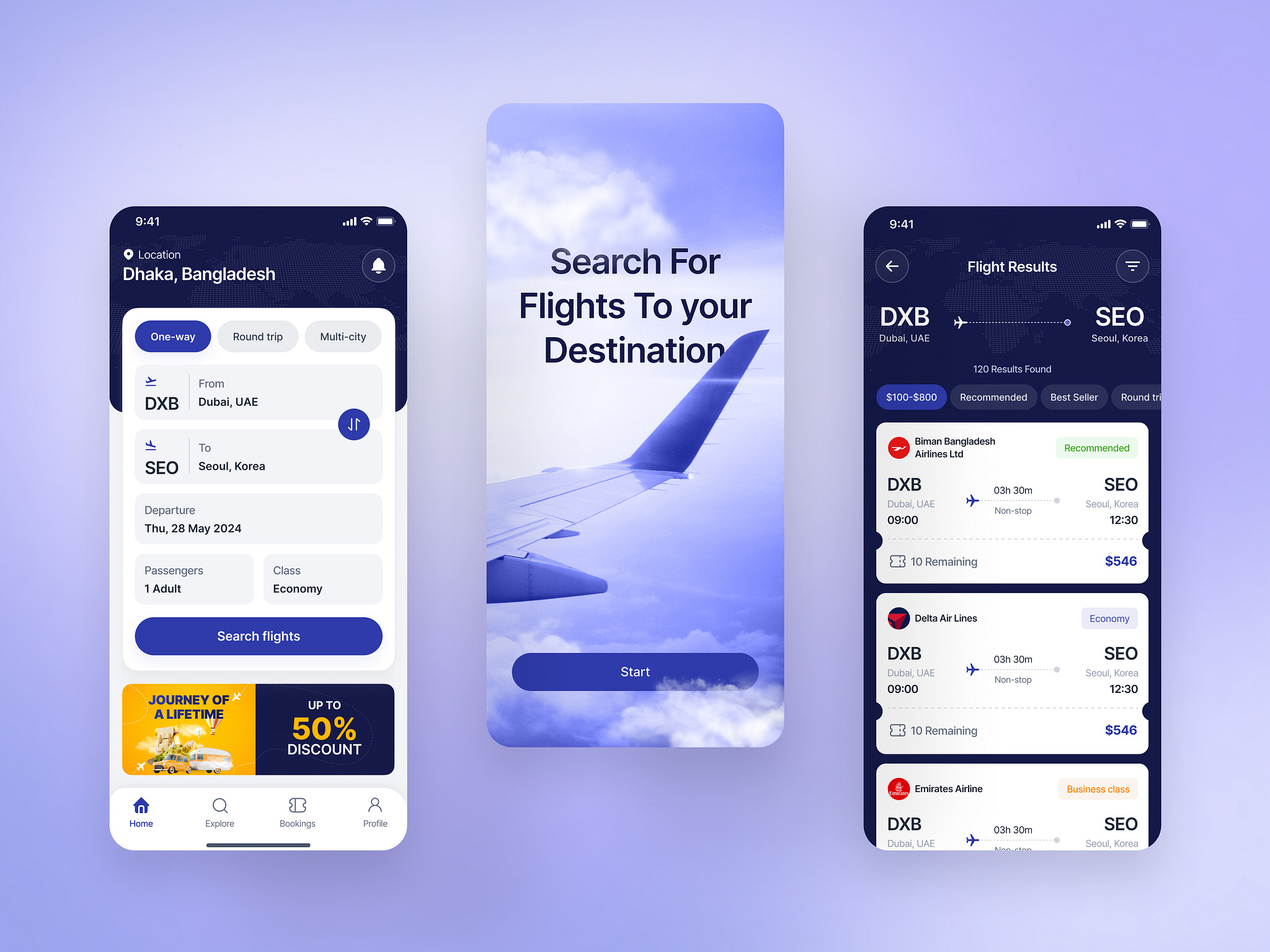 Flight Booking Mobile App Design by FocoTik UI UX Design for Focotik on ...