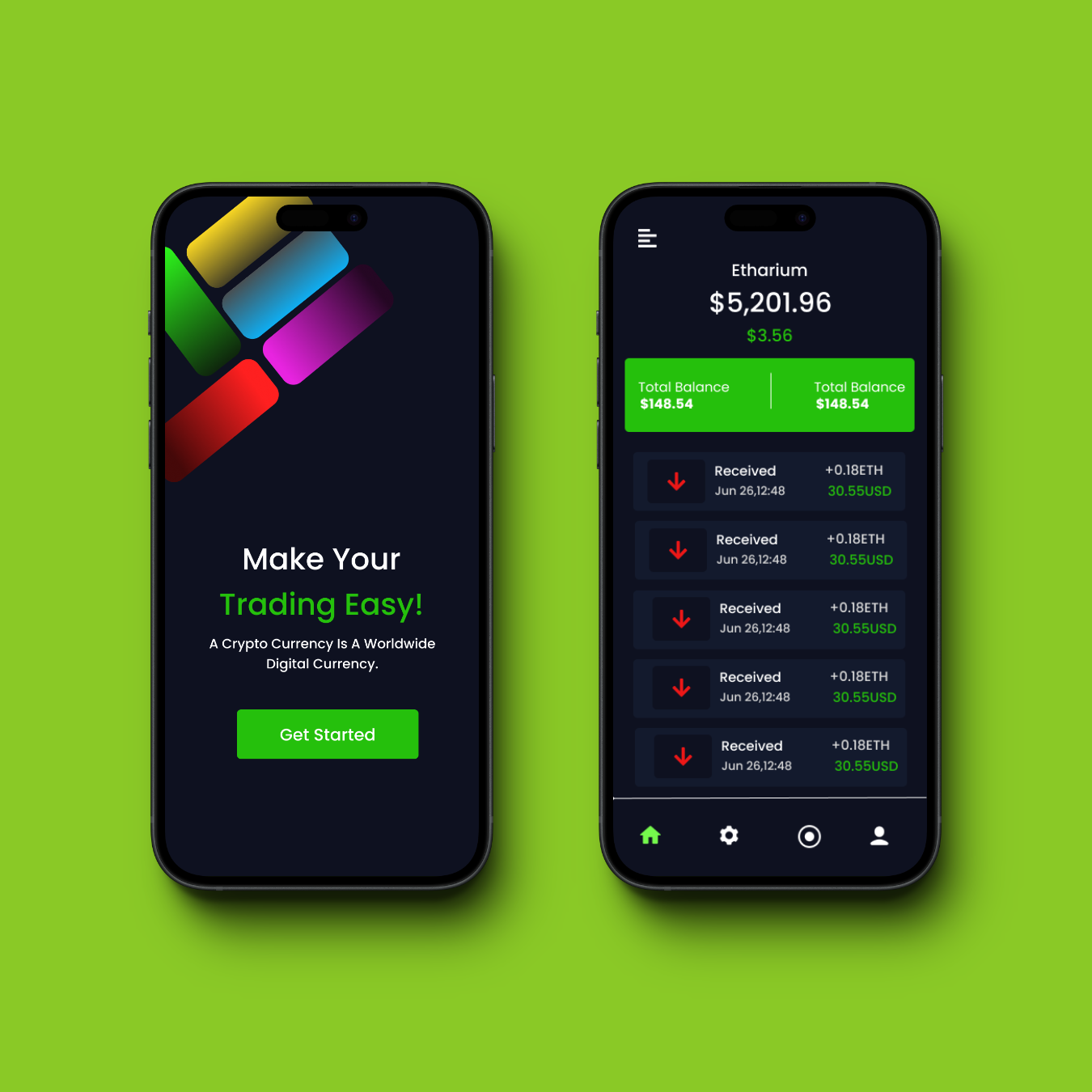 Trading mobile app design by Simran Shaikh on Dribbble