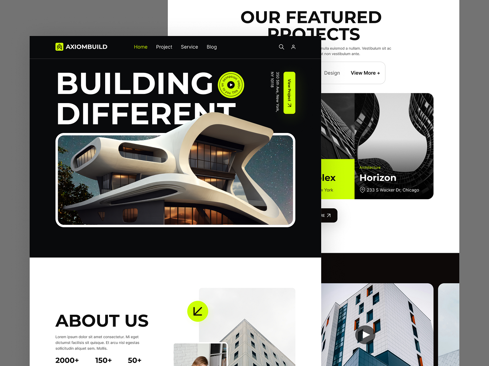 Architecture Landing Page by Avirup on Dribbble