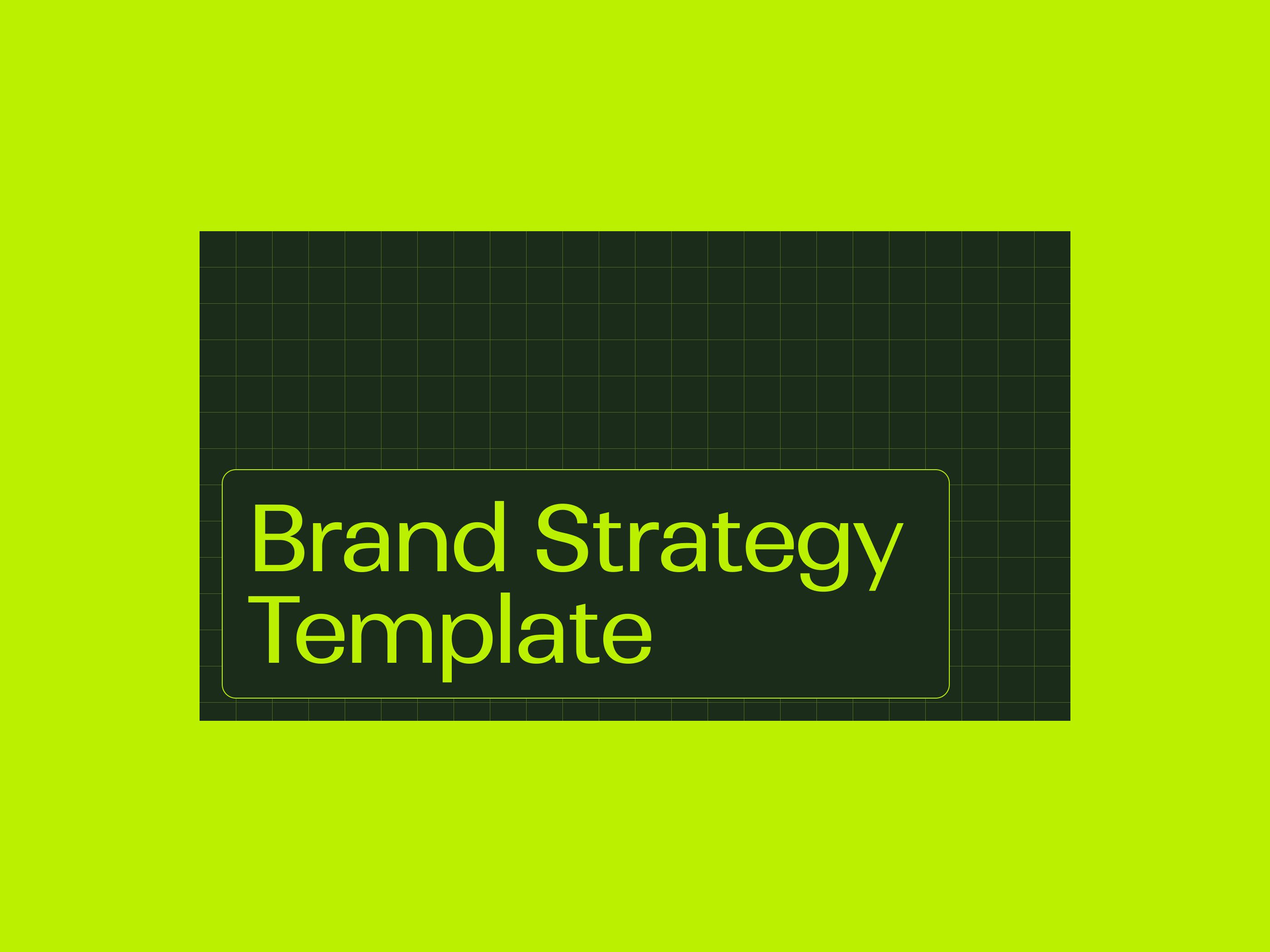 Brand Strategy Template by Oleg Coada on Dribbble