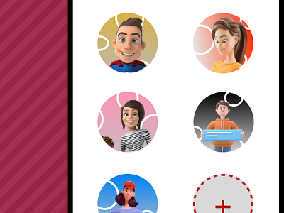 Day 88 of the Daily UI Challenge An avatar selection screen by ...