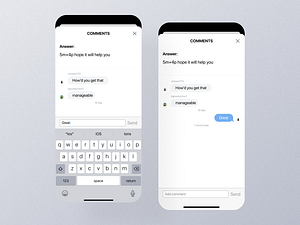 Comment Mobile App Ui by UI Ants on Dribbble