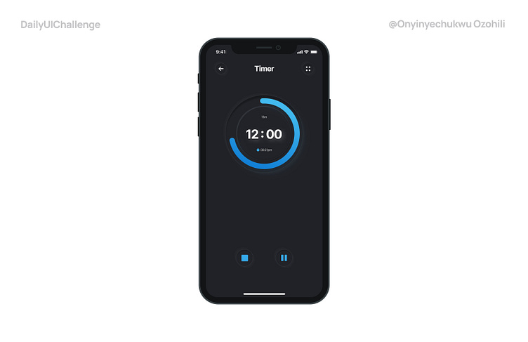 Timer Interface by Onyinyechukwu Ozohili on Dribbble