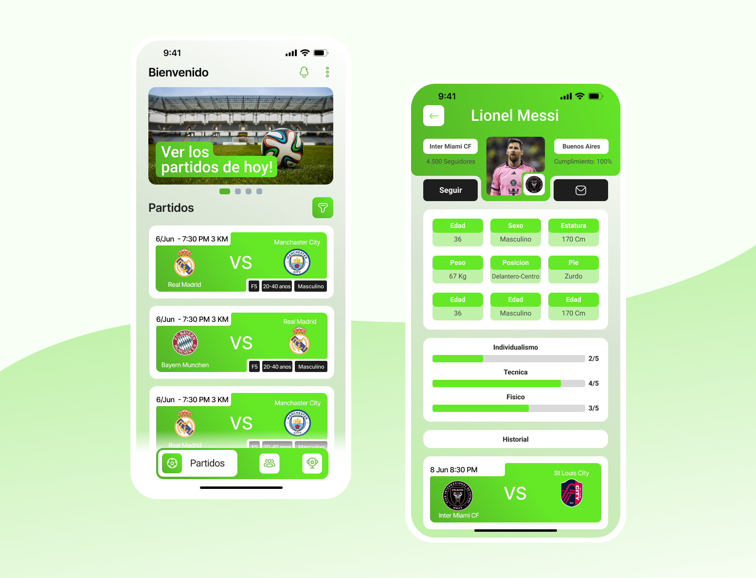 Football app design by Irsad Waroid on Dribbble