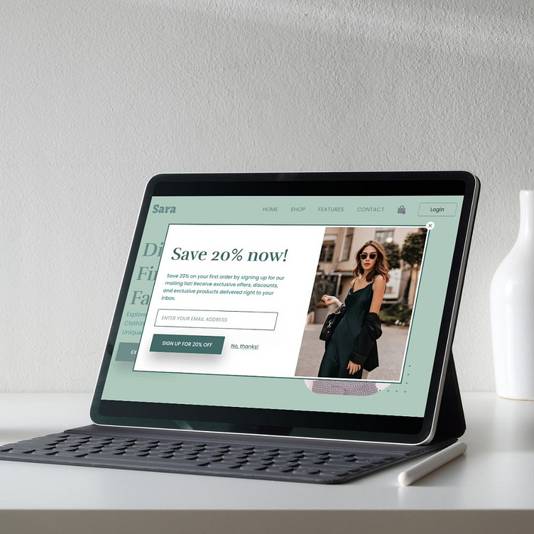 Pop-Up Overlay E-commerce Design - Daily UI #016 by Raunak on Dribbble