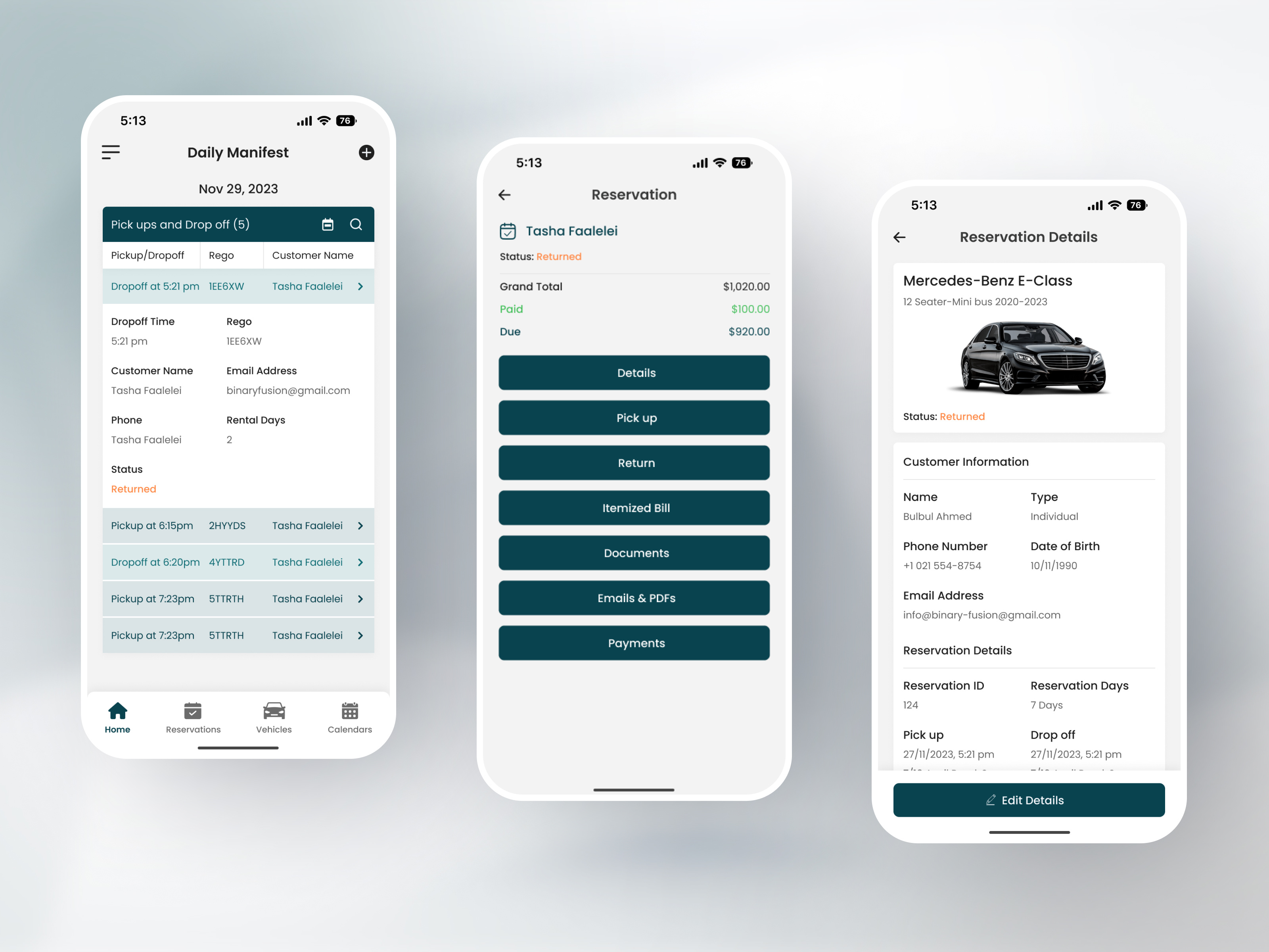 Car Rental Admin App UI Design by Binary Fusion on Dribbble